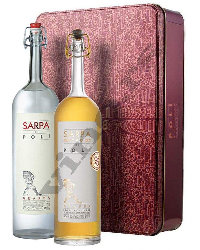 Poli Distillerie Sarpa Grappa + Sarpa Oro Grappa ( Poklon pakovanje No.2 )