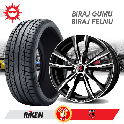 215/60 R17 SET RIKEN + REDS