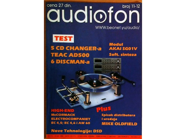 časopis AUDIOFON br. 11/12 (1998), Lou Reed, Oldfield