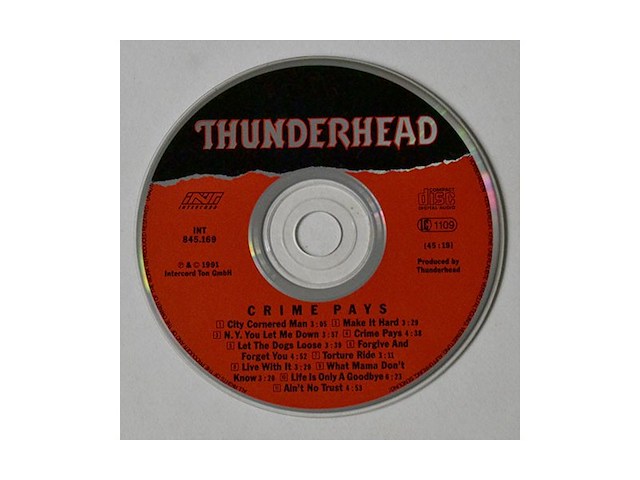 Thunderhead - Crime Pays (samo CD)