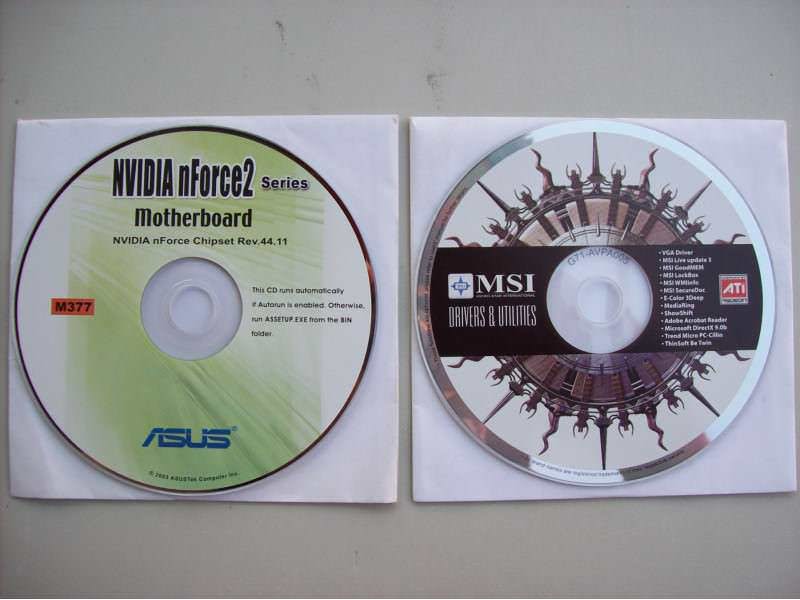 MSI i Asus software cd