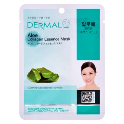 Korejska sheet maska za umirivanje kože lica DERMAL Collagen Essence Aloe 23g