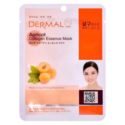 Korejska sheet maska za zatezanje i blistavu kožu lica DERMAL Collagen Essence Apricot 23g