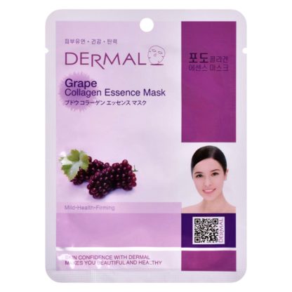 Korejska sheet maska za zatezanje kože lica DERMAL Collagen Essence Grape 23g