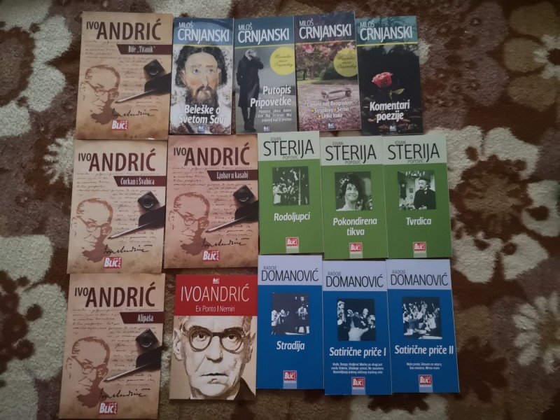 15 dela Blic bibl - Andrić,Sterija,Domanović, Crnjansk