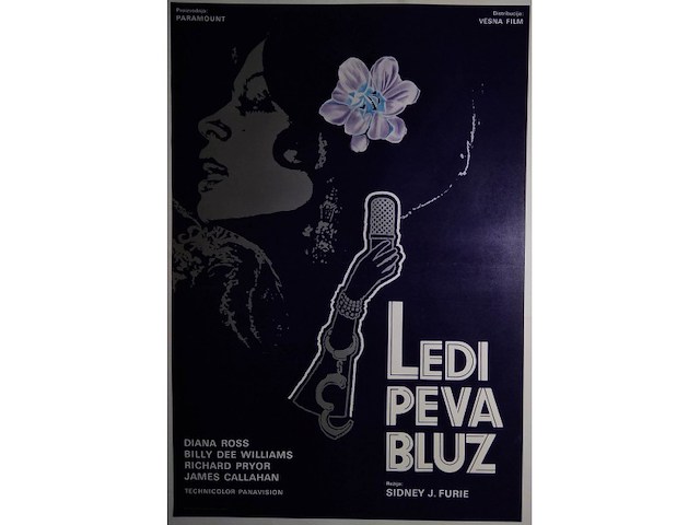LEDI PEVA BLUZ (1972) Dianna Ross FILMSKI PLAKAT