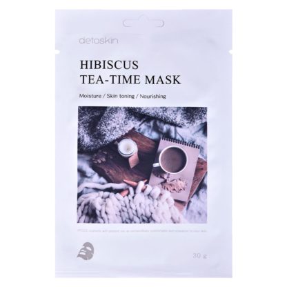 Hranljiva korejska sheet maska za ujednačavanje tena DETOSKIN Hibiskus Tea-Time 30g