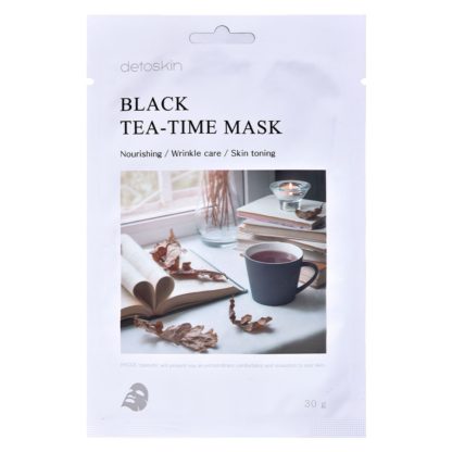 Korejska sheet maska za suvu kožu lica DETOSKIN Black Tea-Time 30g
