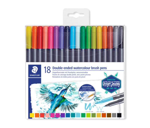 STAEDTLER Double-ended watercolour brush pens 3001 TB18