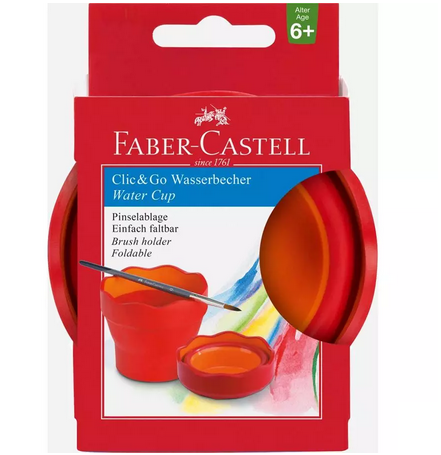 FABER CASTELL Clic&Go Water cup 181517 red