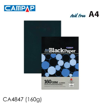 CAMPAP Black paper A4 160g 4847