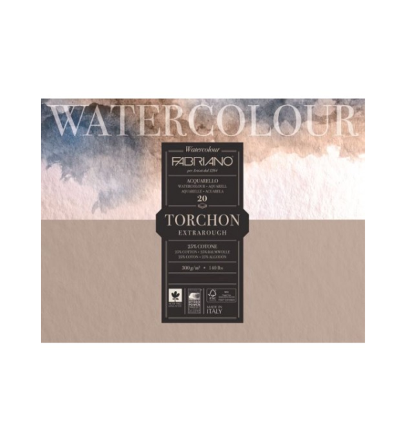 Fabriano Blok Watercolour Studio Torchon 30×45.5/20L 300g 19100277