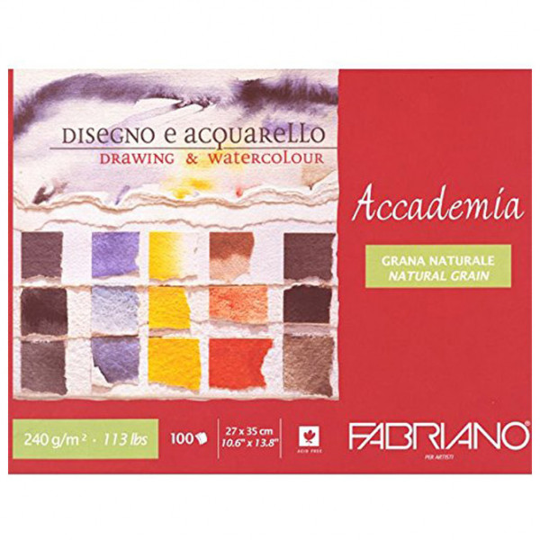 Fabriano Blok Accademia Drawing&Watercolour 27×35/100L 240g 42402735