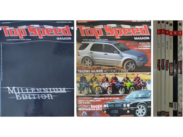 TOP SPEED, brojevi 1-7, Beograd, 2000-2001. (LOT)