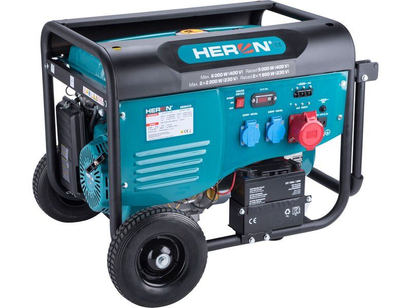 Heron benzinski agregat 6kW (400V), 2x2,2 kW (230V), el. start (8896414)