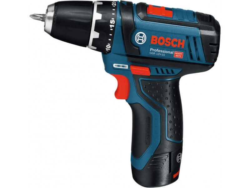 Aku. bušilica - odvrtač - 12 V/2,0 Ah/30 Nm - GSR 12V-15 Professional - Bosch