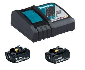 Makita SET 7 - 2x BL1830B(18V/3Ah) + punjač-BRZI- DC18RC u kartonu