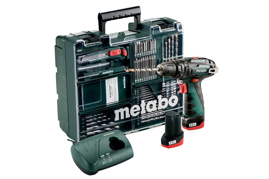 SET Aku. vibraciona bušilica 10,8 V/2 x 2,0 Ah/34 Nm - PowerMaxx - METABO