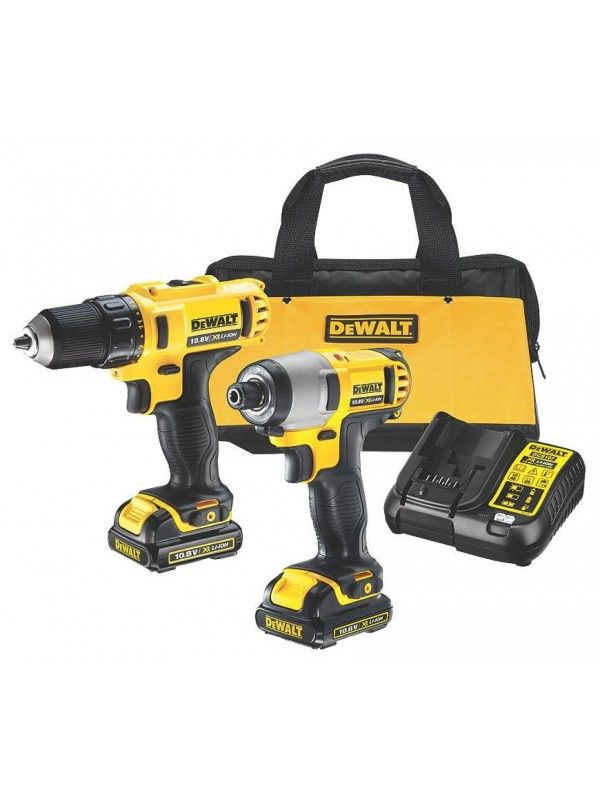 DeWalt set akumulatorskog alata 10.8V DCK211C2 (DCD710 + DCF815 + 2 x baterija 10,8V + punjač + torba)