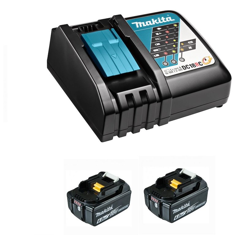 Makita SET 6 - 2x BL1860B(18V/6Ah) + BRZI punjač DC18RC