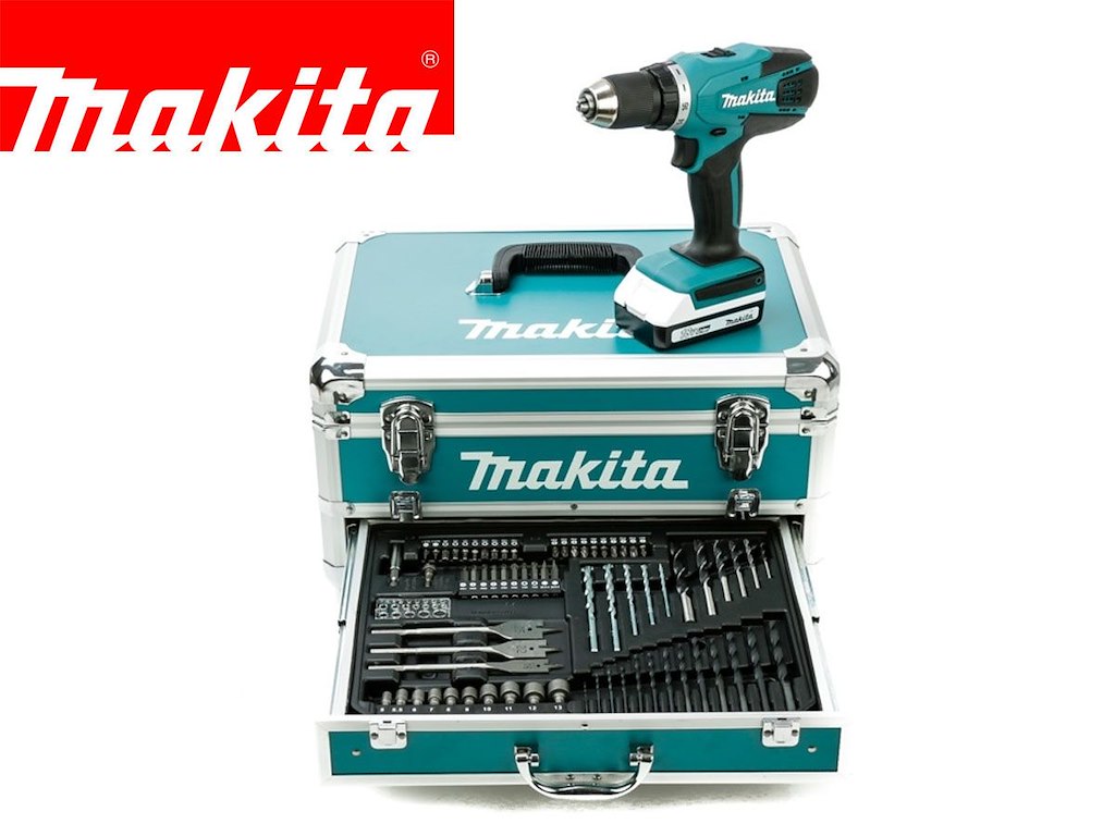 LXT-Serija Aku bušilica 18 V/1,3 Ah/42 Nm - DF457DWEX3 sa 70 kom pribora - Makita