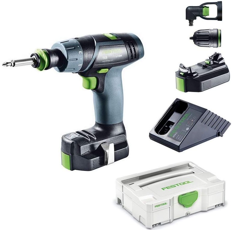 Festool Akumulatorska bušilica - CXS Li 2, 6-Set -2x10.8Ah (576093)