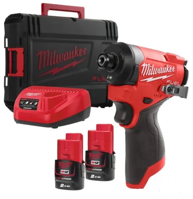 Milwaukee aku udarni odvijač 1/4" M12 FID2-202X + 2 bat. 12V/2Ah 170Nm(4933479877)