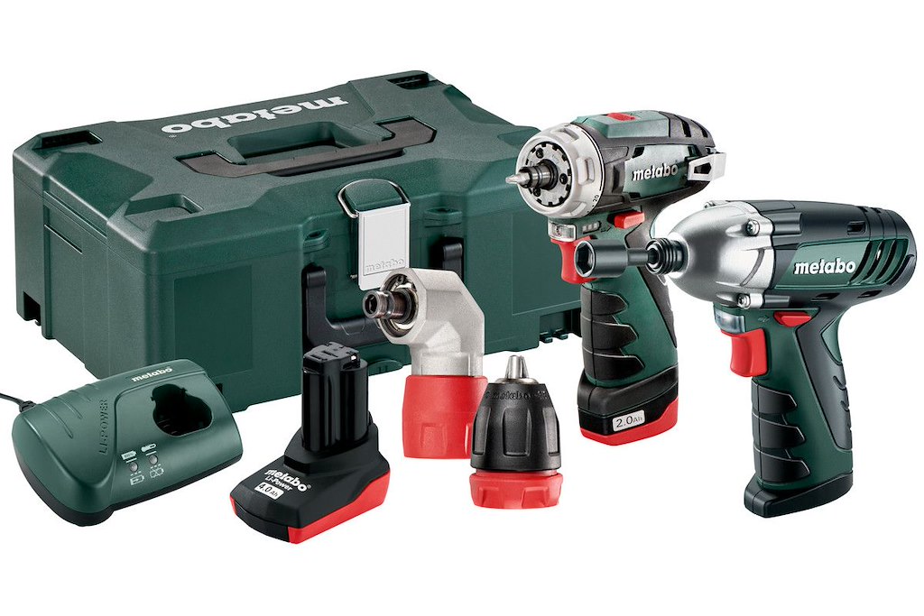 SET COMBO 1x2,0 Ah/1x4,0 Ah - 2.1 10.8 BS Quick+SSD+ugaoni nastavak MetaLoc - Metabo