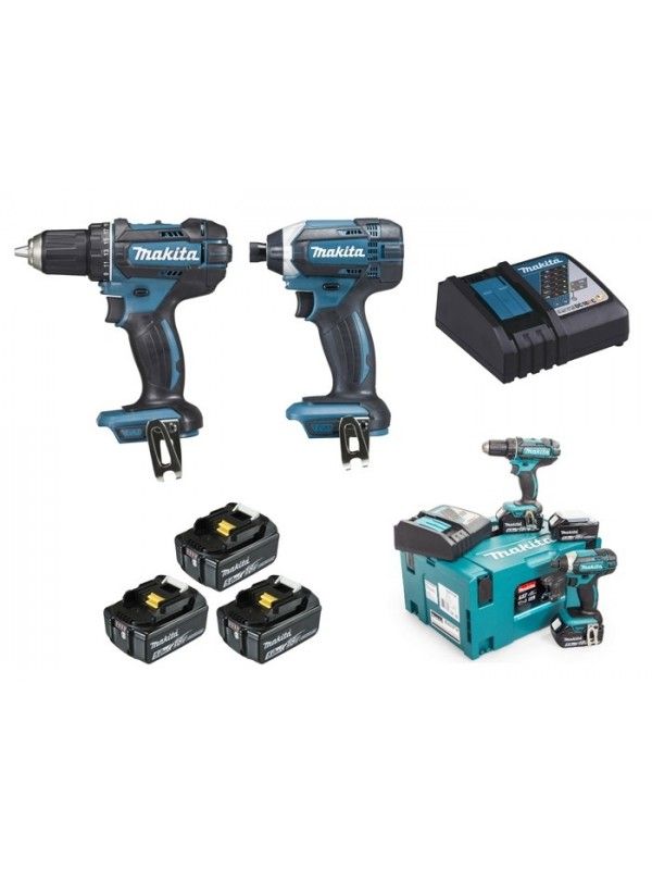 SET Aku. bušilica DDF482 + Udarni odvijač DTD152 18 V/3x5,0 Ah - Makita