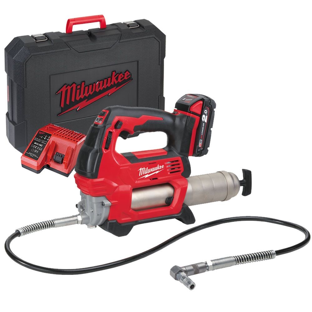 Milwaukee aku mazalica dekalamit M18 GG-201C, 562bar, 18V/2Ah (4933440490)