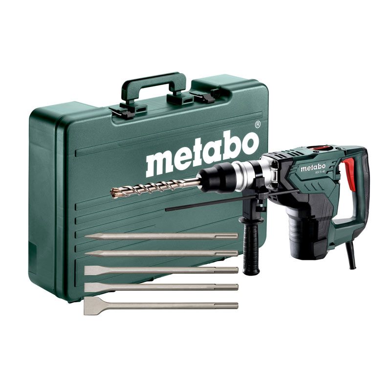 Metabo Kombinovani čekić KH 5-40 + set 5 kom. špic-sekač - SDS MAX - 1100W / 8.5J