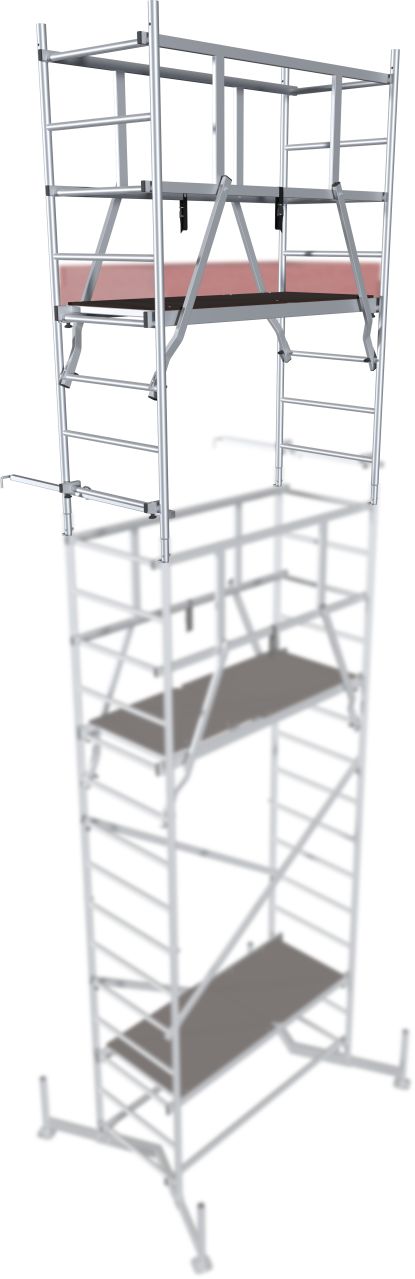 Aluminijumska skela (Radna visina: 7m / Visina gazišta: 5m-(1.75mx0,75m) - CLIMTEC 0 + 1 + 2 Krause - Atestiran/bez tockova