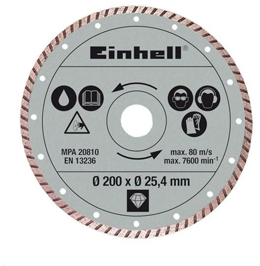 Dijamantna rezna ploča TURBO - 200 x 25.4 x 2.2 mm - 4301175 - Einhell