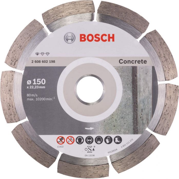 Bosch dijamantska rezna ploča Standard for Concrete 150 x 22,23 x 2 x 10 mm (2608602198)