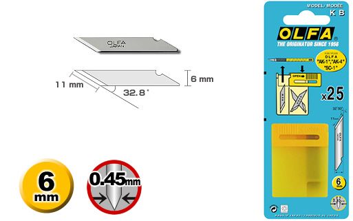 Nožići za standardne i profesionalne skalpele 6 mm - KB - Olfa