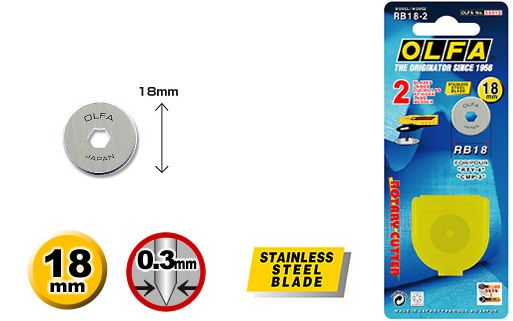 Rezervni nožić za rotirajući skalpel 18 mm - RB18-2 - Olfa