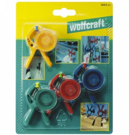 Mini-Štipaljka stega microfix S sa vakuumskim nosačem 4 kom. - 3663000 - WOLFCRAFT