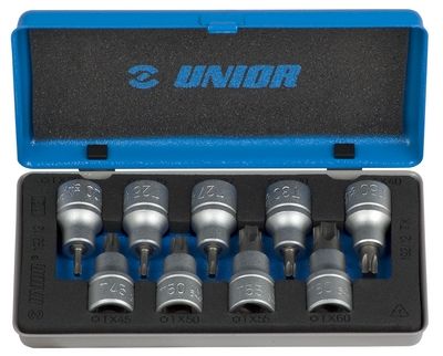 Ključevi nasadni sa TX profilom, prihvat 1/2", u metalnoj kutiji (192/12) - Unior