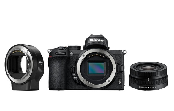 NIKON Z50 set 16-50mm f/3.5-6.3 VR + FTZ adapter