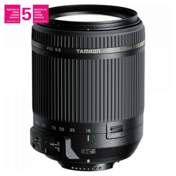 TAMRON 18-200mm f/3.5-6.3 Di II VC za Nikon 5 godina garancije