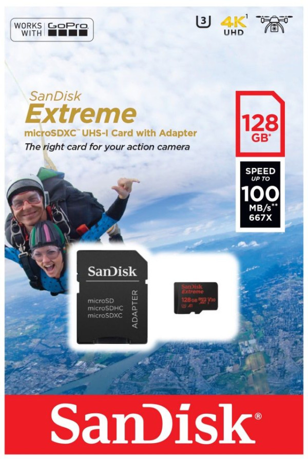 SanDisk SDHC 128GB Extreme micro 100mb/s V30