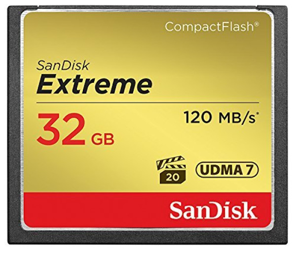 SanDisk CF 32GB Extreme 120 MB/s 85MB/s write