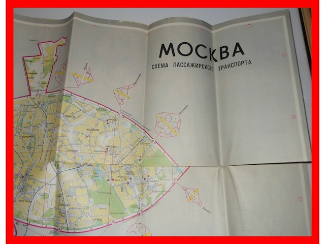 Moskva - Šema prevoza putnika GUGK 1987.