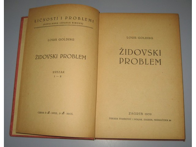 ŽIDOVSKI PROBLEM Louis Golding