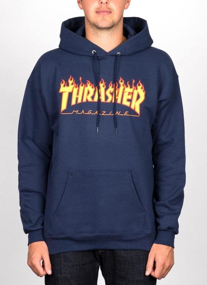 Thrasher Flame Hoody Blue