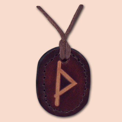 Kožna ogrlica runa amulet Thurisaz - Thorn