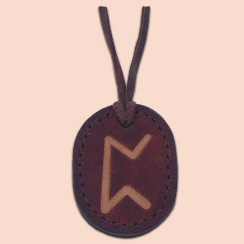 Kožna ogrlica runa amulet Perth