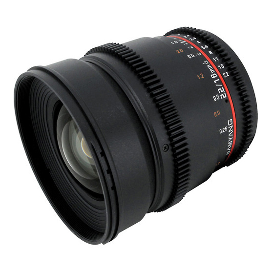 Samyang 16mm T2.2 VDSLR ED AS UMC CS II za Sony