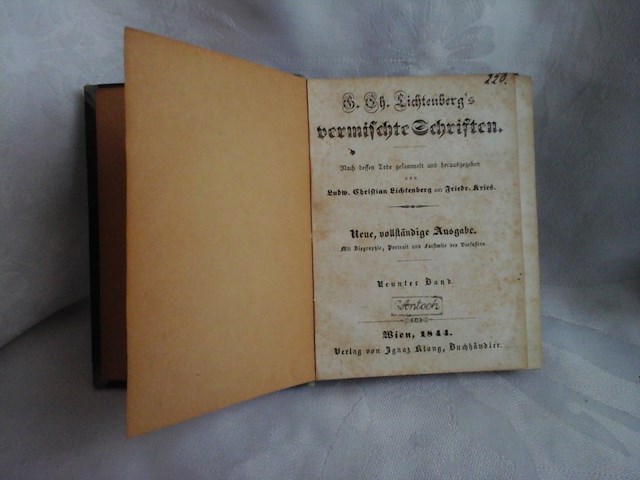 Lichtenberg IX izdanje 1844 Wien
