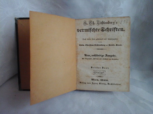 Lichtenberg III izdanje 1844 Wien